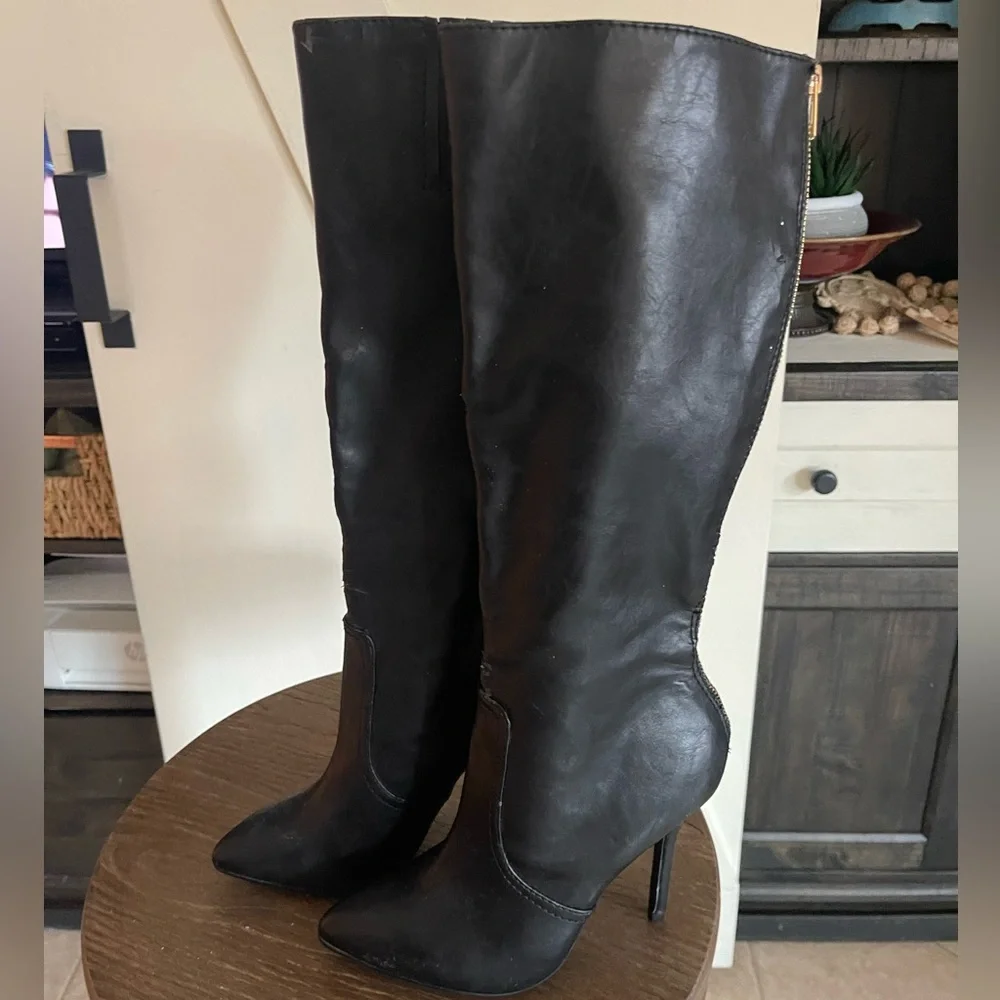 Gach | Shoes | Womens Black High Heel Boots | Poshmark